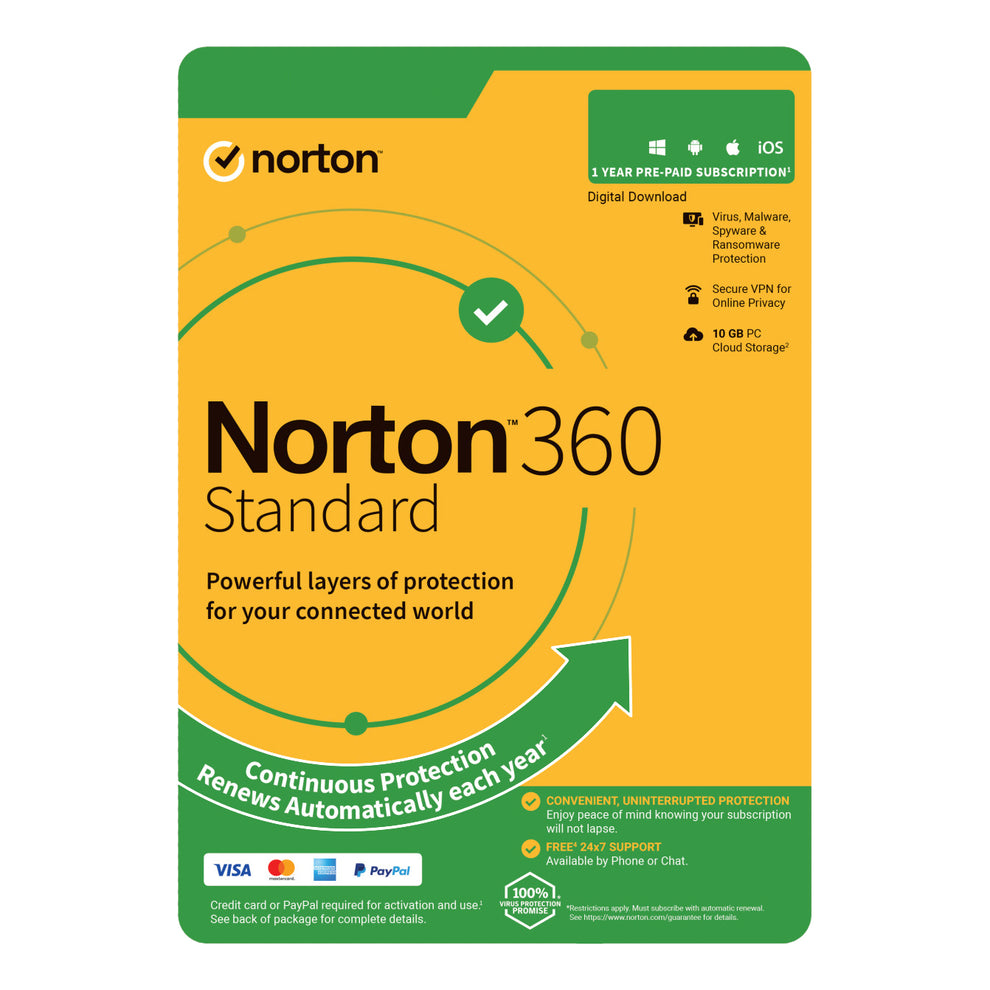Norton 360 Standard | 1 User | 1 Device | 1 Year | 21432776
